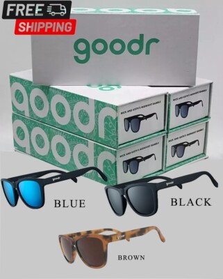 GOODR OG Sunglasses Black Blue Brown Full Box New with Tag Free Ship ...