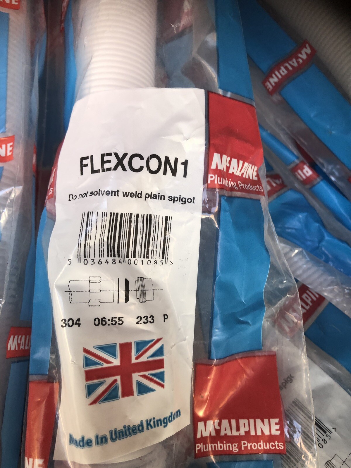 2x McALPINE FLEXCON 1 (1-1/4") 32MM FLEXIBLE WASTE CONNECTOR PIPE | eBay