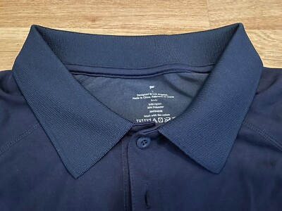 NWT Men’s Fabletics The Training Day Large Navy Short Sleeve Polo Shirt ...