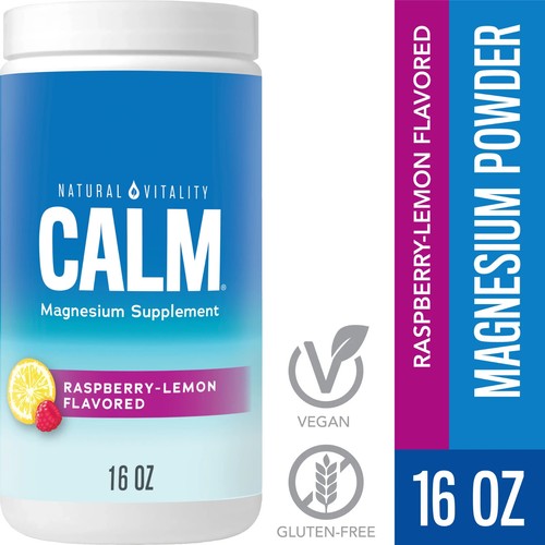 Natural Vitality Calm Magnesium Supplement Powder - Raspberry Lemon ...