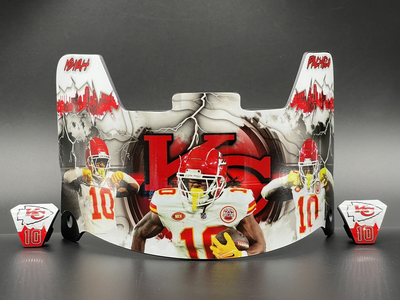 Kansas City Chiefs Isiah Pacheco Full Size Custom Visor, Replica/Speed ...