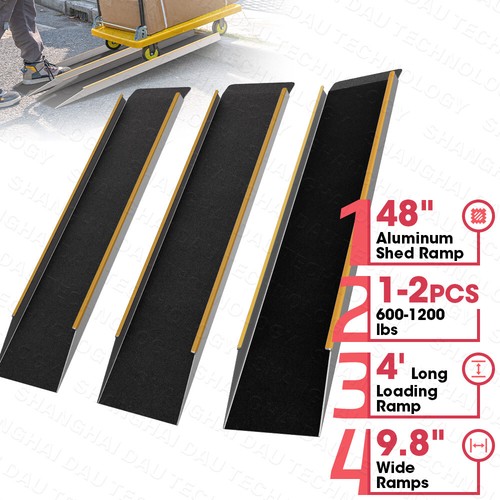 1/2PCS 4FT Titan Ramps Shed Ramp Aluminum Loading Ramp 1200 Lbs for ...