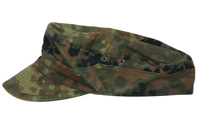 XXLarge (62) Used Bundeswehr German Flecktarn Field Cap Hat Fleck Camo Germany | eBay