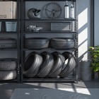 Heavy Duty Muscle Rack Garage Steel Storage 5 Shelf Adjustable Shelves ...