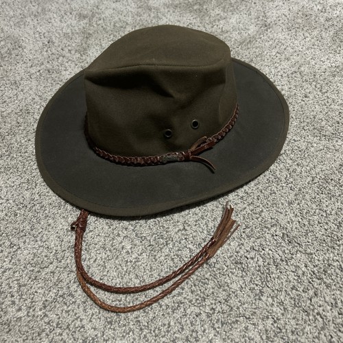 OUTBACK Trading Company "Grizzly" Cowboy Safari Hat Wide Brim Oilskin ...
