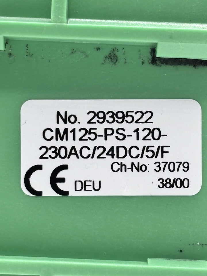 Phoenix Contact Power Supply CM-125-PS-120-230AC/24DC/5F 120 Watts 24 VDC 5A | eBay