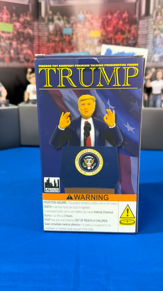 President Trump Talking Action Figure With Deluxe Articulation & Podium ...