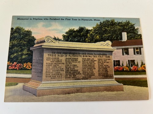 Memorial to Pilgrims who Perished First Year in Plymouth Massachusetts ...