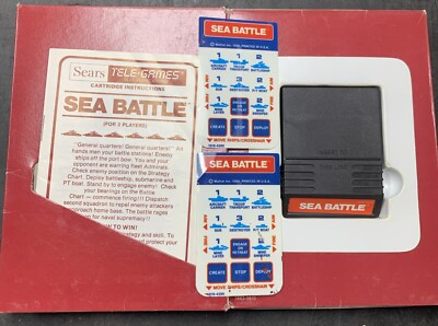 Sears Tele-games Super Video Arcade Sea Battle 1980 Cartridge Complete ...