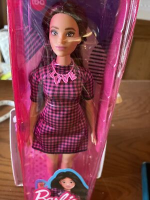 Barbie Fashionistas Doll #188 with Black and Pink Checkered Dress | eBay