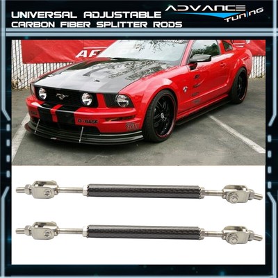 For Mustang Carbon Fiber Splitter Rod Strut Support Stabilizers ...