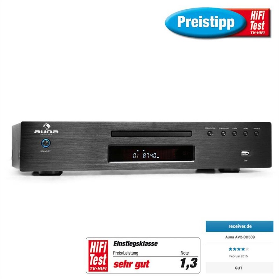 CD Player Hi Fi System Amplifier Portable MP3 USB Playback Music Remote ...