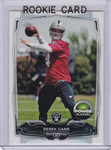 DEREK CARR ROOKIE CARD 2014 Topps Power Players OAKLAND RAIDERS ...