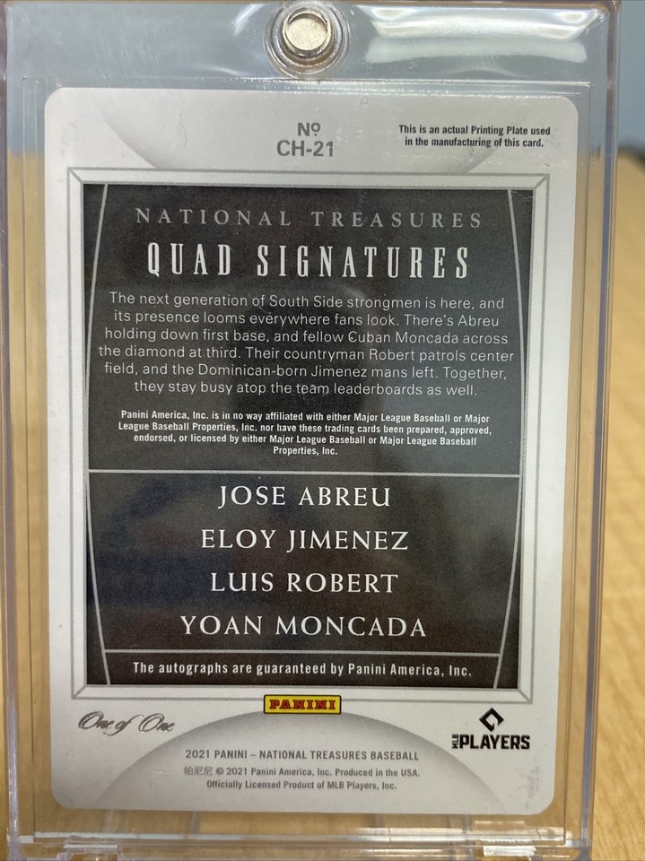 2021 National Treasures Quad Auto 1/1 Abreu Jimenez Robert Moncada White Sox🔥 | eBay