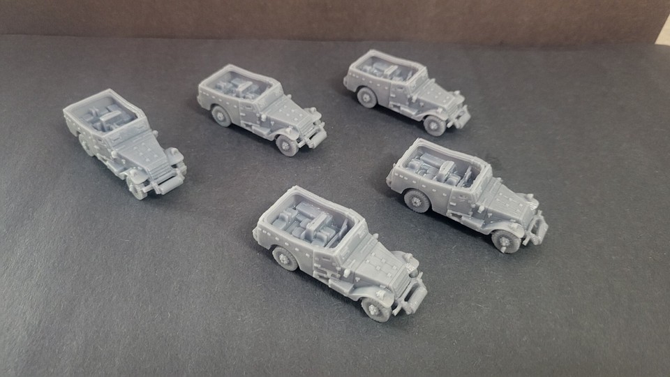Flames of War US M3 Scout Car Platoon Resin 15mm 1/100th Scale | eBay