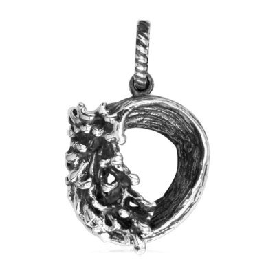 3D Wave, Enso Charm in Sterling Silver | eBay