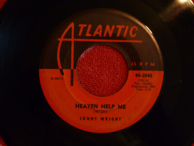 SONNY WRIGHT Heaven Help Me / Lullaby With A Beat 45 rpm ATLANTIC 1959 ...