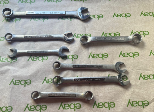 7pc assorted Vintage Craftsman combination wrench Lot V series USA made | eBay