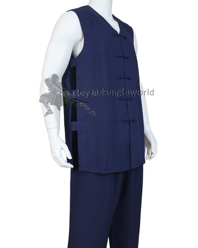 Kung fu Vest Shaolin Monk Buddhist Suit Wudang Taoist Tai Chi Uniform ...