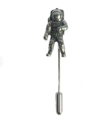 Solid 935 Argentium Silver Astronaut Design Men's Luxury Lapel Pin | eBay