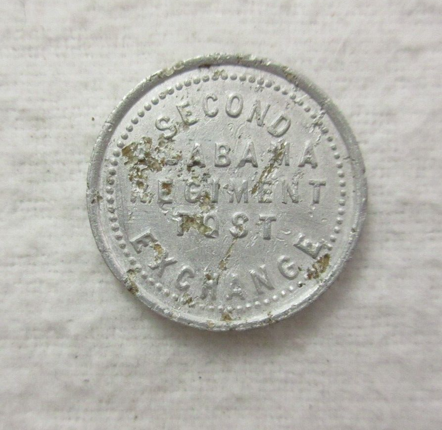 MONTGOMERY AL MILITARY TOKEN ~ SECOND ALABAMA REGIMENT POST EXCHANGE GF ...