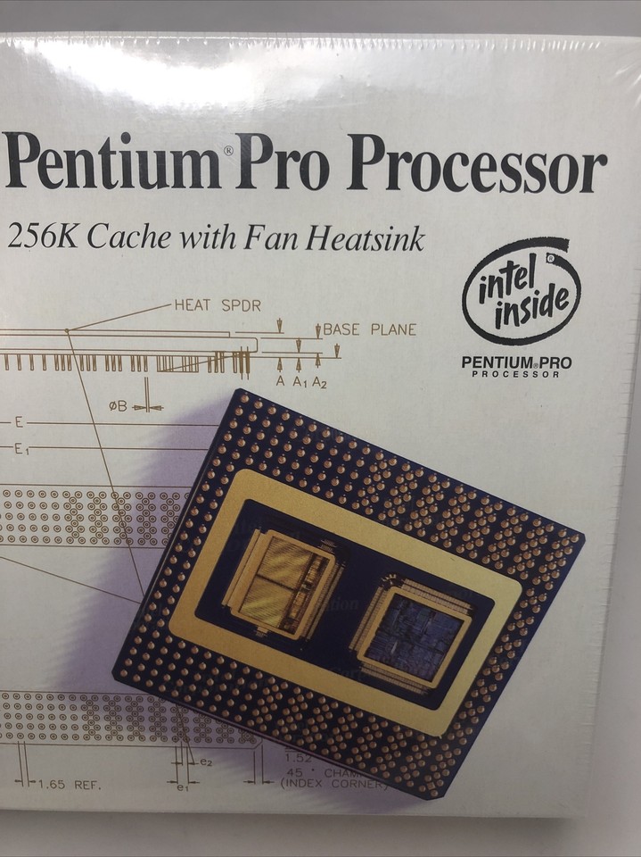 NEW Vintage Intel Pentium Pro Processor 180MHz CPU Sealed Retail Boxed ...