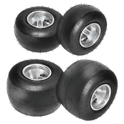 4pc 10x4.50-5 Tubeless Slick Tire Wheels 3 Stud Rim for Drift Trike ...