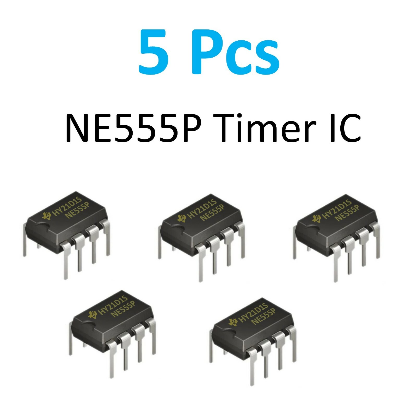 555 Timer IC Texas Instruments 8 Pin Dip - NE555P NE555 LM555 SE555 ...
