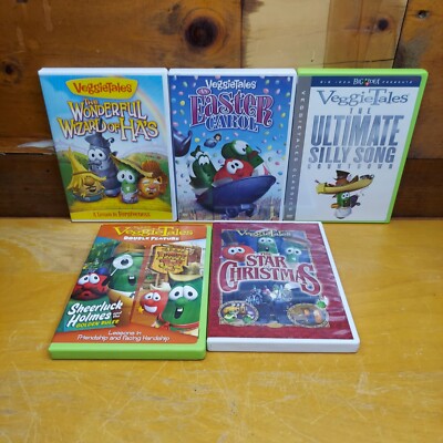 Lot Of 5 Veggie Tales Veggietales DVDs Movies Cartoon Kids | eBay