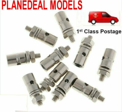 10 x 1.5- 2mm PUSHROD to SERVO CONNECTORS linkage rc heli, aircraft ...
