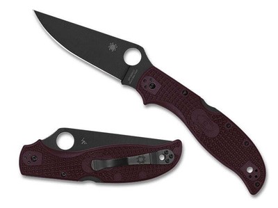 Spyderco Stretch 2 XL Sprint Run Burgundy FRN Handles Micro-Melt PD1 ...