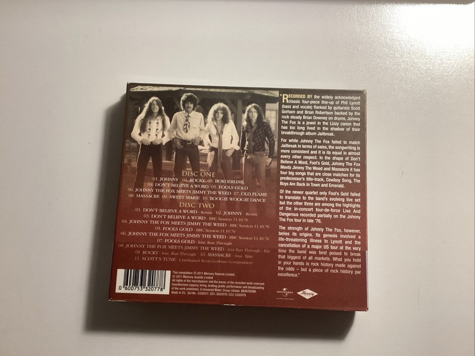 Johnny the Fox [Deluxe Edition] by Thin Lizzy (CD, 2011) 600753320778 ...