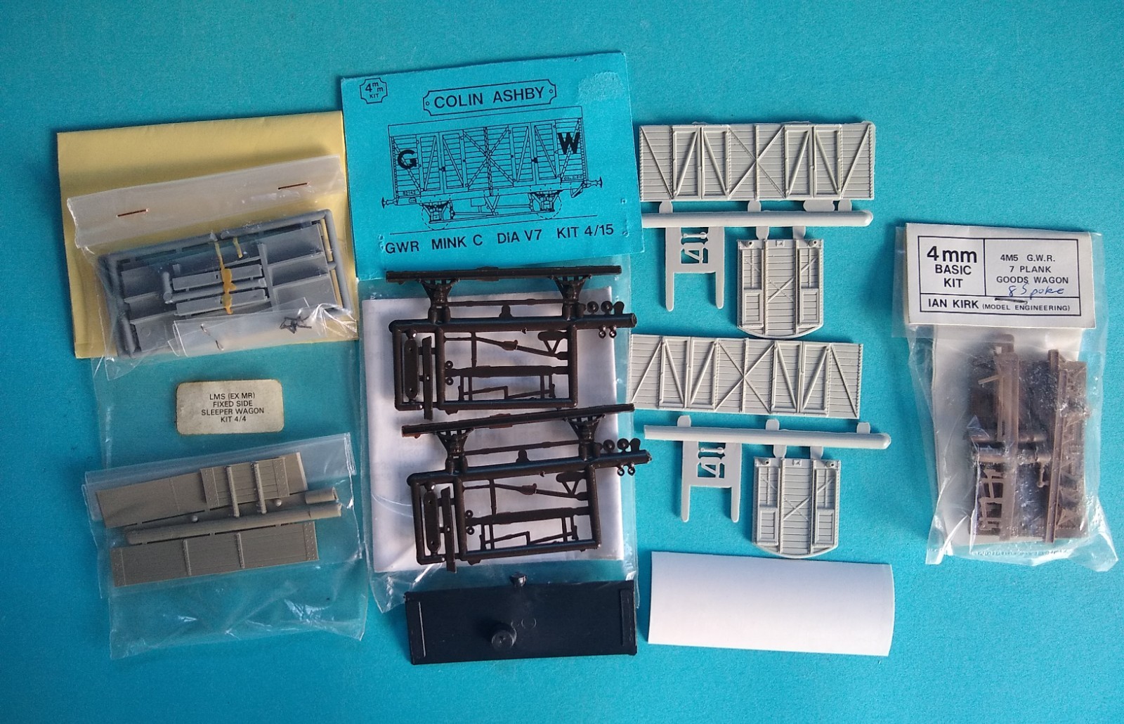 Colin Ashby etc OO Gauge 4mm Plastic Wagon Kits GWR Mink C & Open + LMS ...