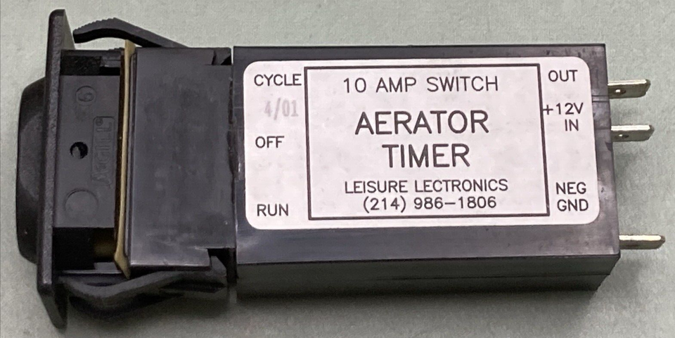 NEW LEISURE LECTRONICS 10AMP SWITCH TOGGLE LIVEWELL AERATOR TIMER 30 ...