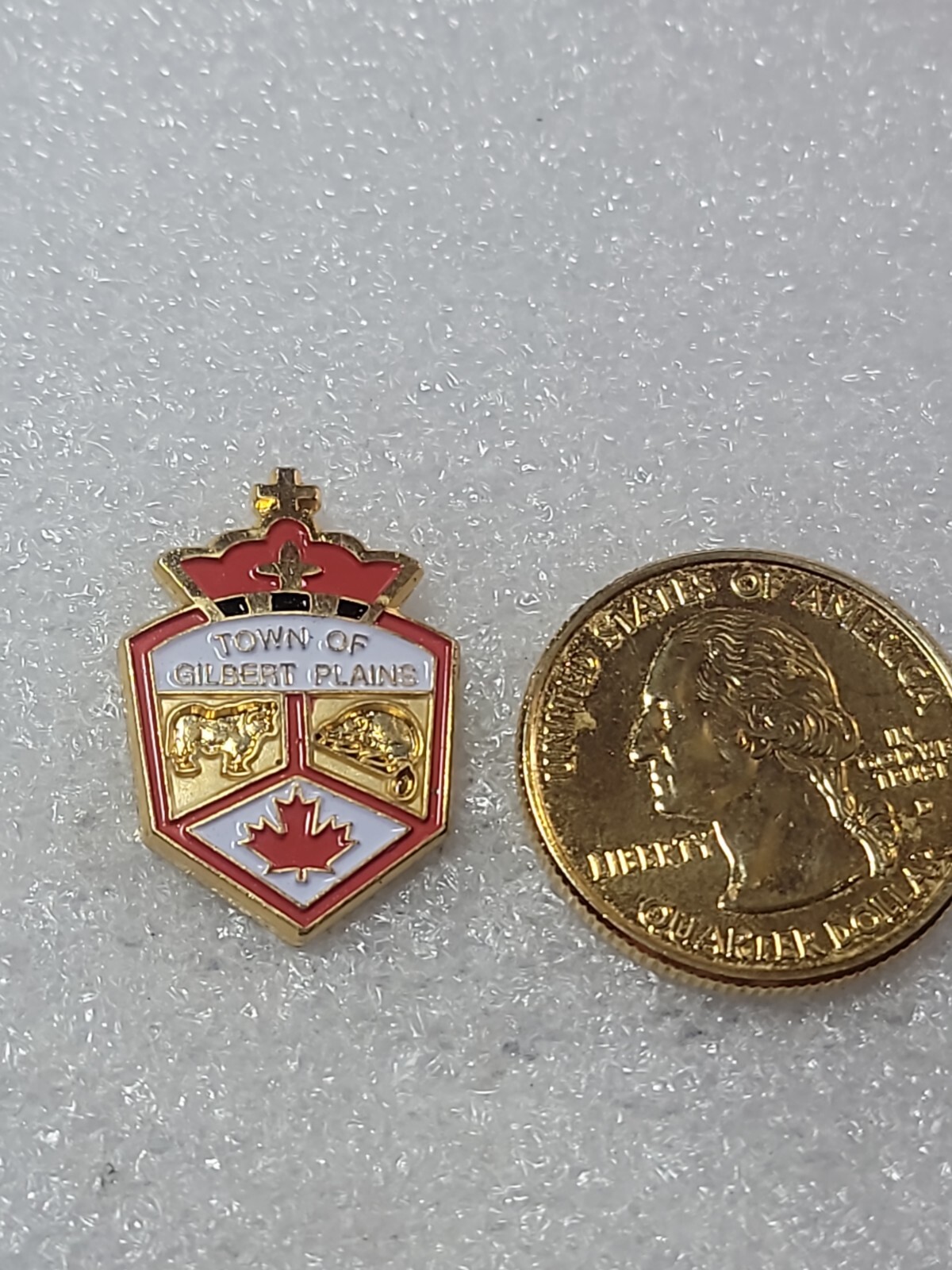 Town of Gilbert Plains Manitoba Canada Crest Shield Enamel Lapel Pin ...