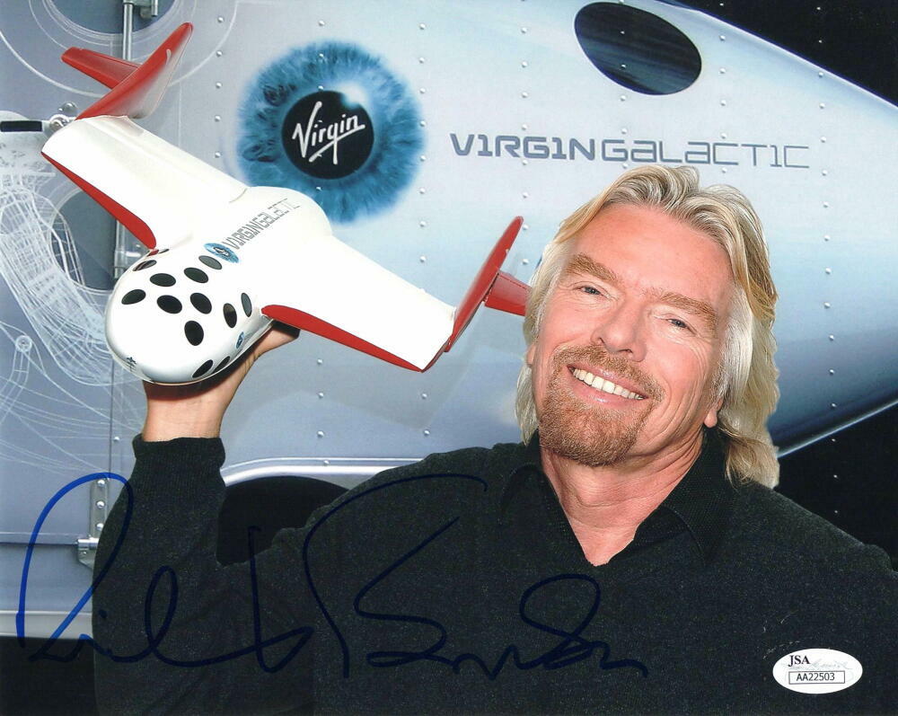 RICHARD BRANSON SIGNED AUTOGRAPH 8x10 PHOTO - VIRGIN RECORDS GALACTIC ...