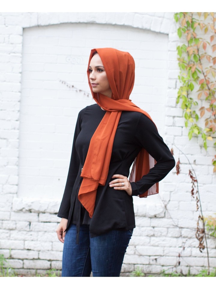 VERONA Womens Espresso Orange Polyester Head Scarf | eBay