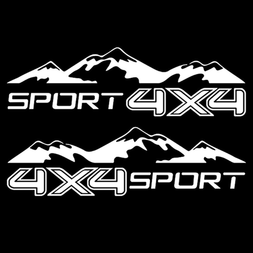 2Pc Sticker Vinyl Decals 4X4 Sport Mountain For Car Truck SUV Off Road ...