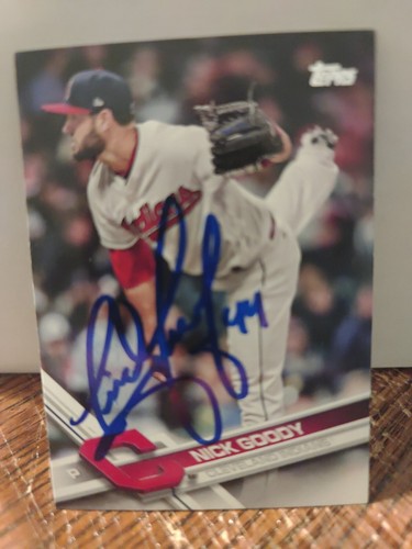 Nick Goody Autographed 2017 Topps Signed Baseball Card #US79 Cleveland ...
