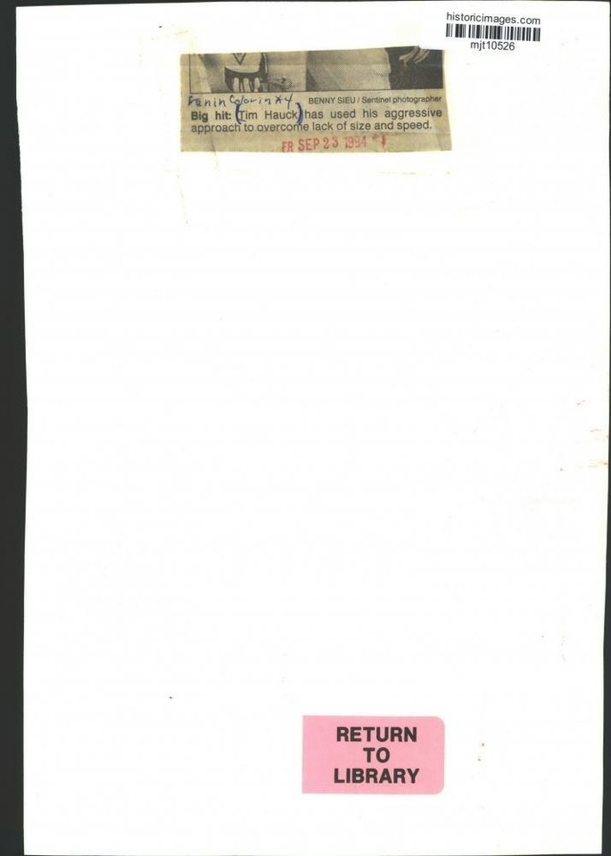 1994 Press Photo National Football League player Tim Hauck - mjt10526 ...