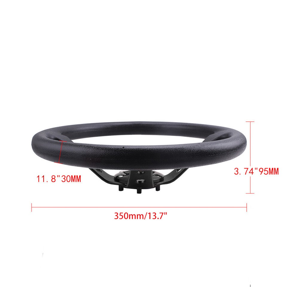 14" inch Black Steering Wheel + Wheel Adapter Plate For Logitech G25 ...