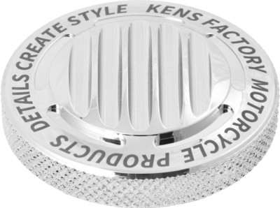 KENS FACTORY LLC NX LVL GAS CAP FINNED CHROME DUMMY CAP FOR M8 LH KFC ...