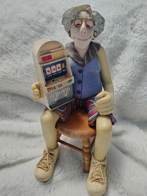 Old Lady Slot Machine Clay Figurine | eBay