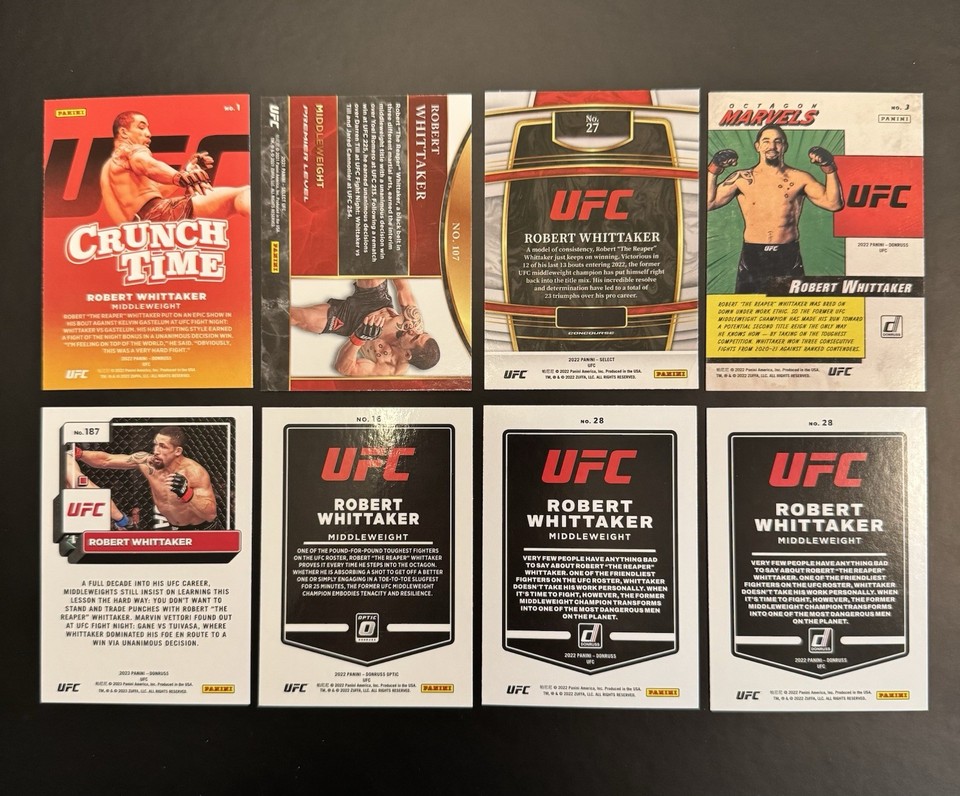 Eight (8) UFC Robert Whittaker Panini Card Lot | eBay