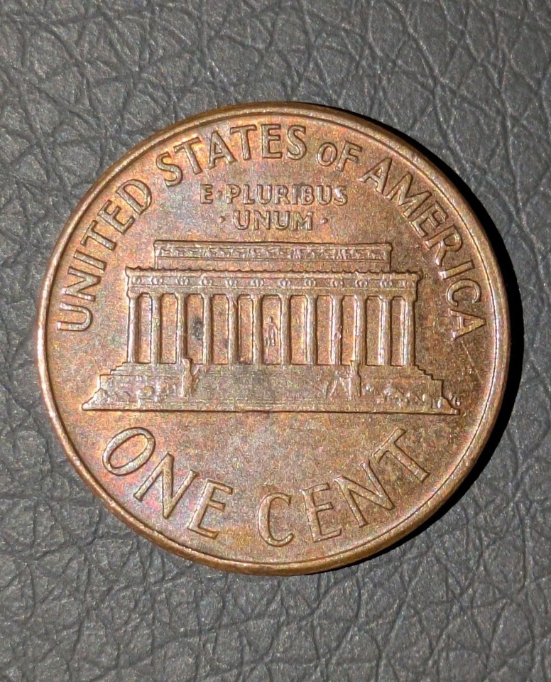 1968-S 1c Cent Die Error Date Double Rim Error Red Brown Toned Filled 8 ...