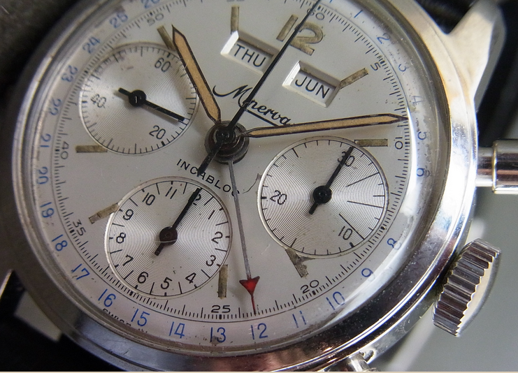 Minerva Triple Calendar Chronograph - Manual - Cal. Valjoux 723 - 1950s ...