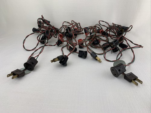 Vintage C7 Christmas 7 Light Strand Red Green Wire String Only No Bulbs ...