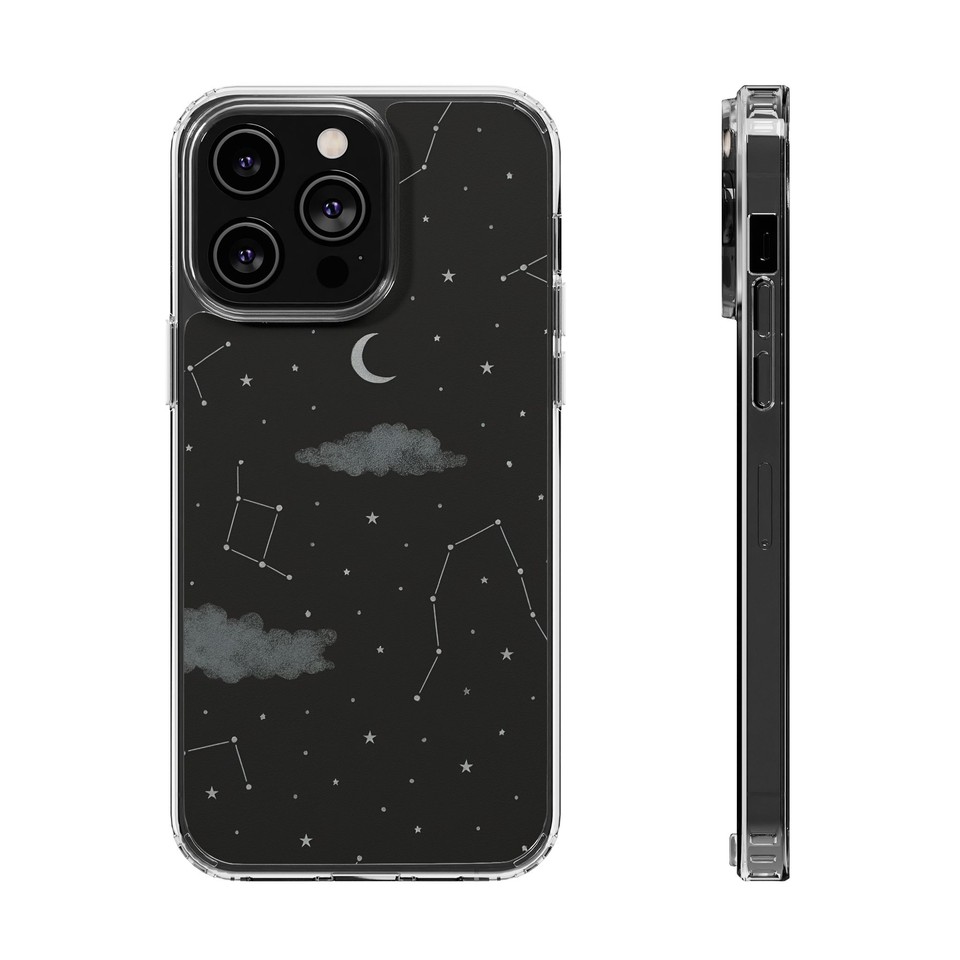 Phone Case, Celestial Clear Case - Moon, Stars & Constellations ...