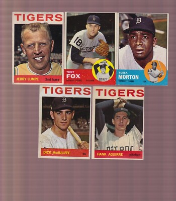 1963 & 1964 Topps Detroit Tigers 5 card lot | eBay