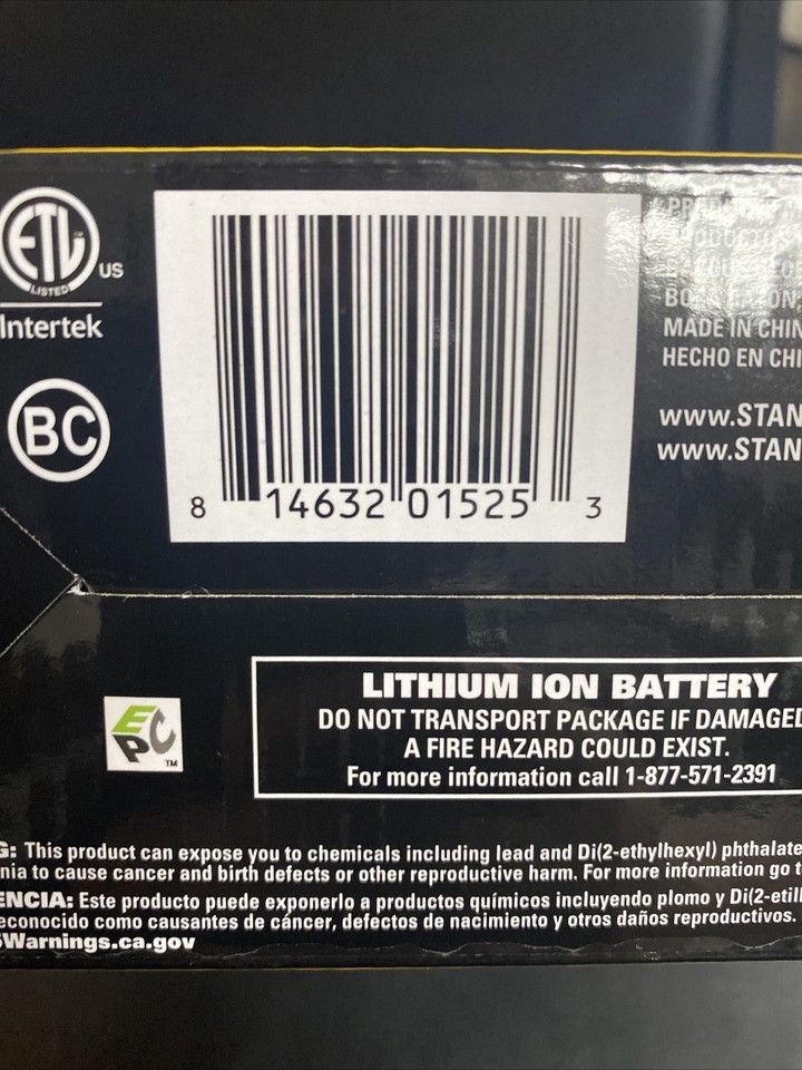 Stanley FATMAX LJ18F 1800 Amp Lithium Jump Starter & USB Power Bank 🆕 ...